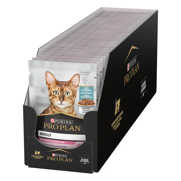 PRO PLAN DELICATE WET CAT FOOD WITH OCEANFISH GRILLED IN GRAVY 26 x 85g ...