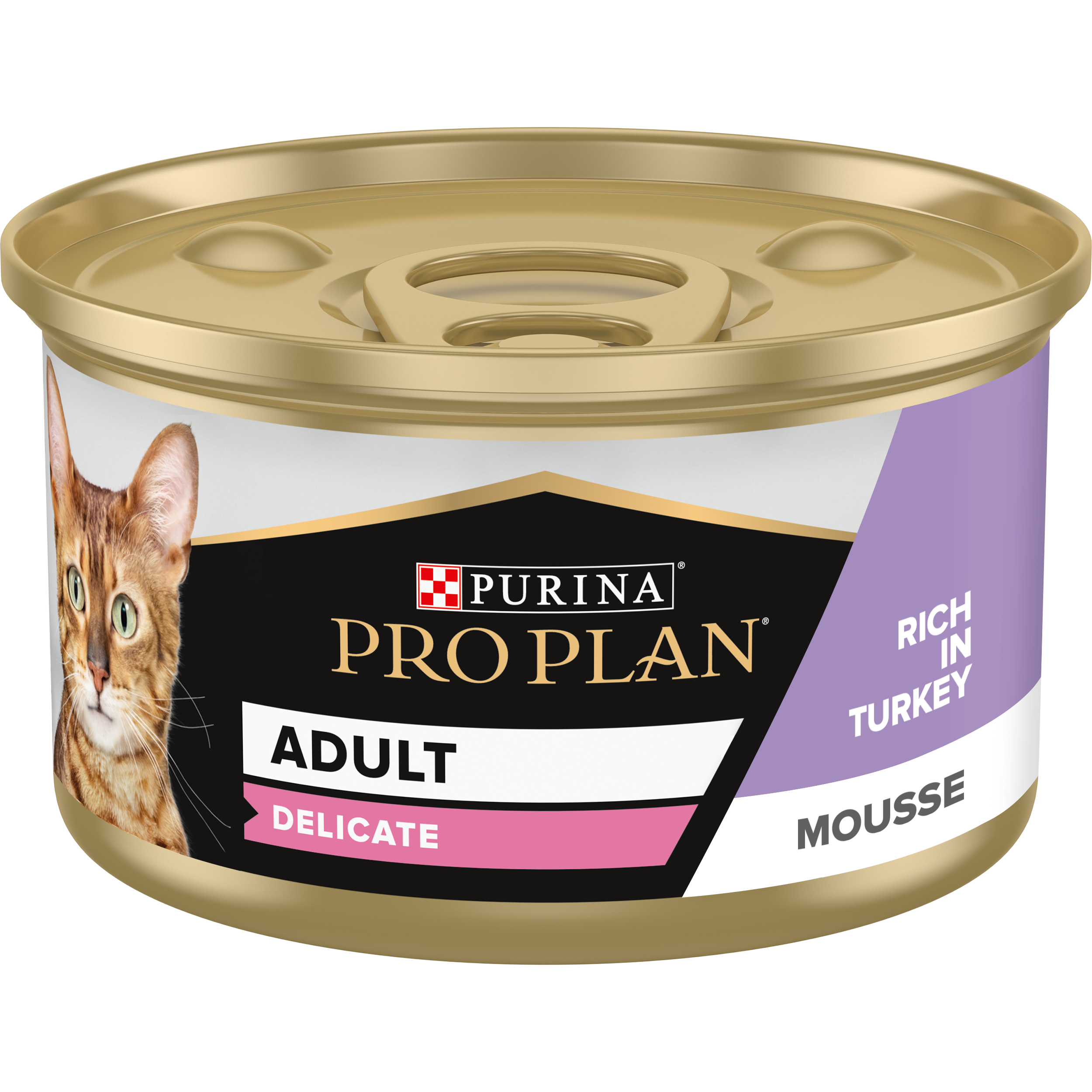PURINA Pro Plan Delicate Digestion Turkey In Mousse Wet Cat Food 85g ...