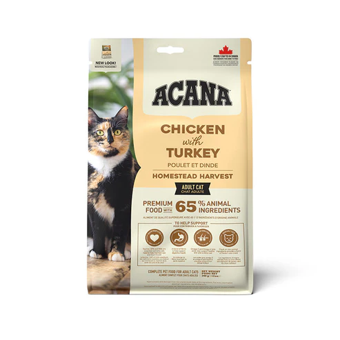 Acana Homestead Harvest Chicken With Turkey Dry Cat Food 1.8Kg Bag - McPet