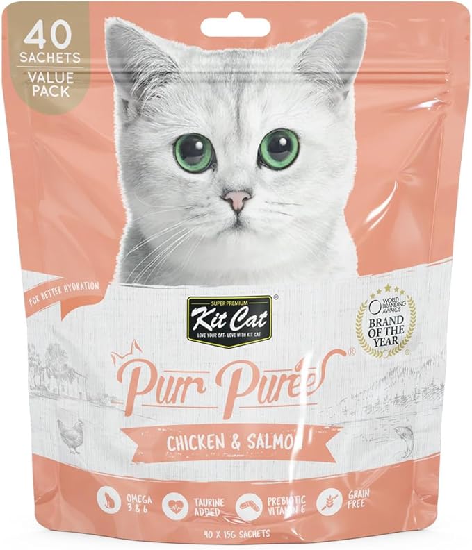 Kit Cat Purr Puree Chicken & Salmon (40 sachet multipack) - McPet
